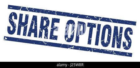 square grunge blue share options stamp Stock Vector Image & Art - Alamy