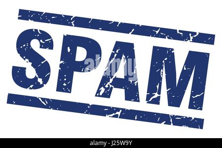 square grunge blue spam stamp Stock Vector Image & Art - Alamy