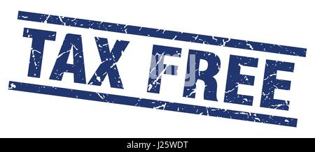 square grunge blue tax free stamp Stock Vector Image & Art - Alamy