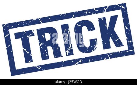 trick stamp. trick square grungy blue sign Stock Vector Image & Art - Alamy