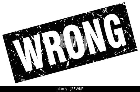 square grunge black wrong stamp Stock Vector Image & Art - Alamy