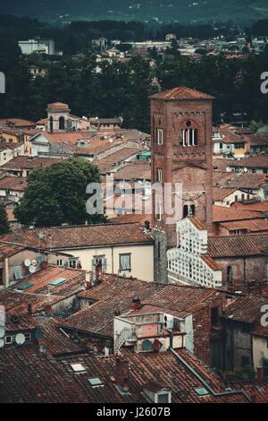 Lucca clock tower viewed from above in Italy Stock Photo - Alamy