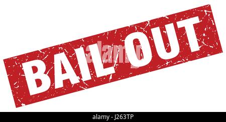 square grunge red bail out stamp Stock Vector Image & Art - Alamy