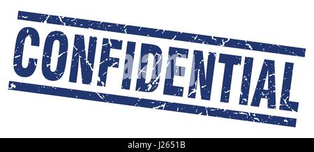 square grunge blue confidential stamp Stock Vector Image & Art - Alamy