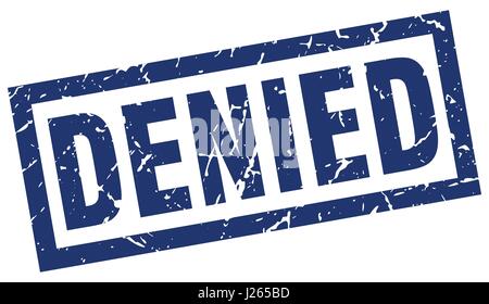 square grunge blue denied stamp Stock Vector Image & Art - Alamy