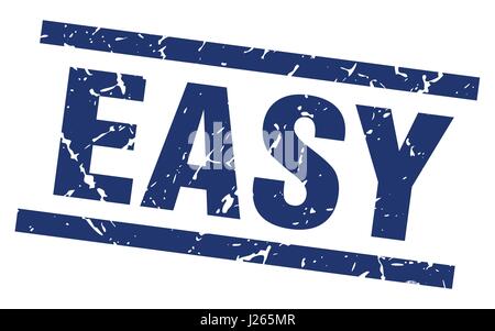 easy stamp. easy square grungy blue sign Stock Vector Image & Art - Alamy