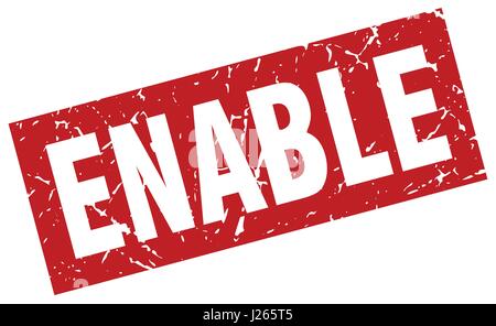 enable stamp. enable vintage red label. Sign Stock Vector Image & Art ...