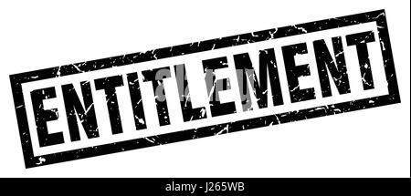 entitlement stamp. entitlement square grungy black sign Stock Vector ...