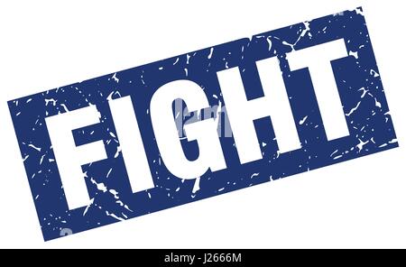 square grunge blue fight stamp Stock Vector Image & Art - Alamy