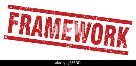 framework stamp. framework square grunge red sign Stock Vector Image & Art - Alamy