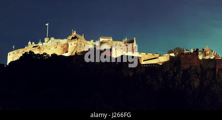 Edinburgh castle panorama as the famous city landmark. United Kingdom ...