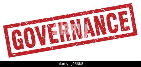 governance red square sticker isolated on white Stock Vector Image ...
