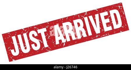 just arrived stamp. just arrived square grungy red sign Stock Vector ...