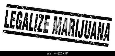 square grunge black legalize marijuana stamp Stock Vector Image & Art ...