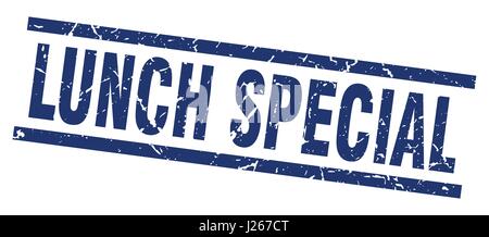 square grunge blue lunch special stamp Stock Vector Image & Art - Alamy