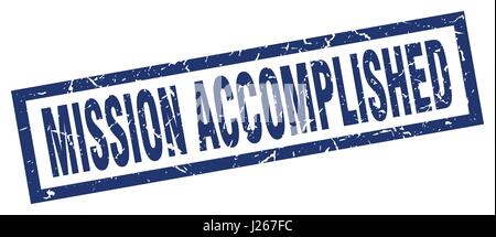 square grunge blue mission accomplished stamp Stock Vector Image & Art ...