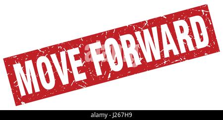 square grunge red move forward stamp Stock Vector Image & Art - Alamy