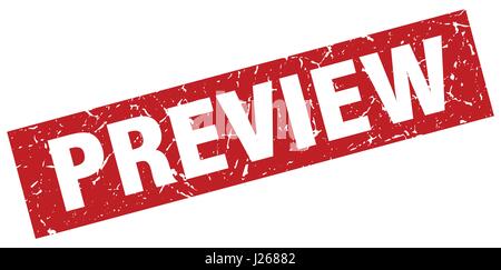 square grunge red preview stamp Stock Vector Image & Art - Alamy