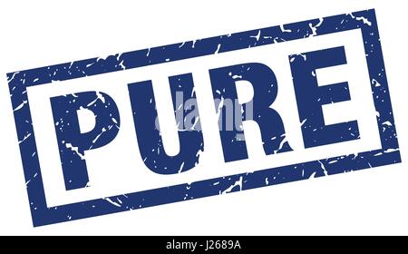 square grunge blue pure stamp Stock Vector Image & Art - Alamy