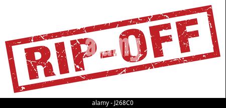 square grunge red rip-off stamp Stock Vector Image & Art - Alamy