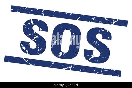 sos stamp. sos square grungy blue sign Stock Vector Image & Art - Alamy