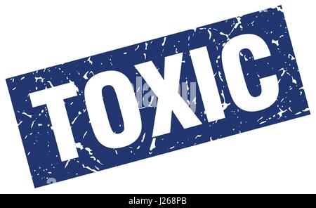 toxic blue square vintage grunge isolated sign Stock Vector Image & Art - Alamy