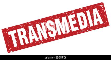 transmedia stamp. transmedia square grunge red sign Stock Vector Image ...