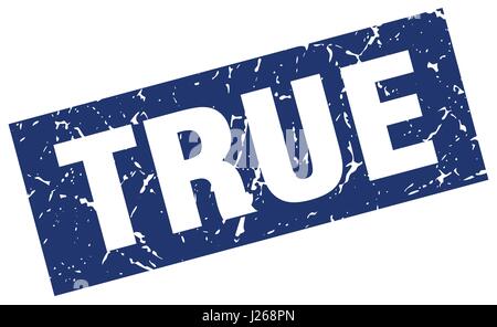 square grunge blue true stamp Stock Vector Image & Art - Alamy