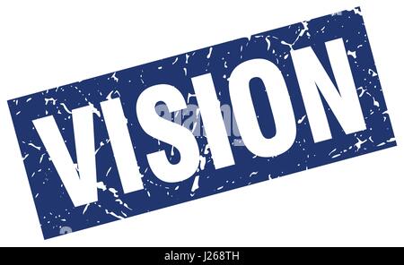vision stamp. vision square grungy blue sign Stock Vector Image & Art ...