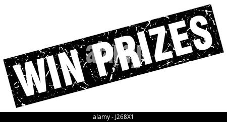 square grunge black win prizes stamp Stock Vector Image & Art - Alamy