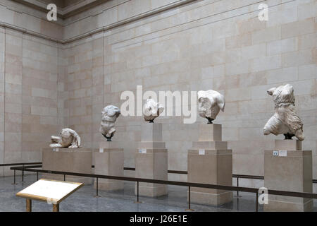 Greek sculptures at The British Museum interior, London, England ...