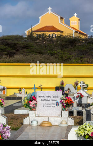 Santa Anna Catholic graveyard in the island's interior, Aruba Stock ...