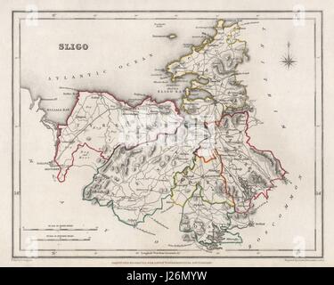 COUNTY SLIGO antique map for LEWIS by CREIGHTON & DOWER - Ireland 1846 ...
