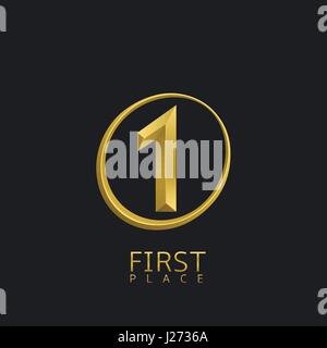 Medal, award, first icon sign. Set of ten colorful buttons with glare ...