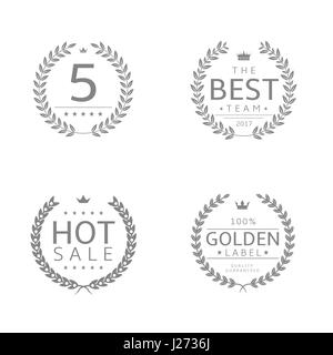 Best choice golden laurel wreath label Stock Vector Image & Art - Alamy