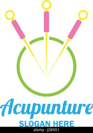 acupuncture therapy logo with text space for your slogan tagline ...