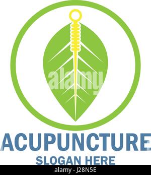 acupuncture therapy logo with text space for your slogan tagline ...