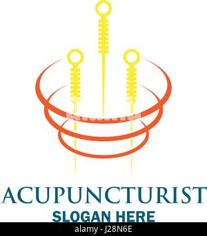 acupuncture therapy logo with text space for your slogan tagline ...