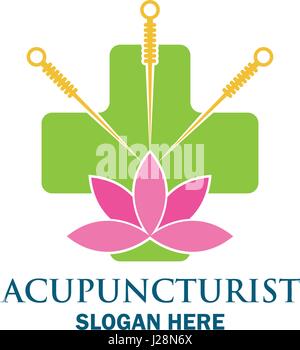 acupuncture therapy logo with text space for your slogan tagline ...