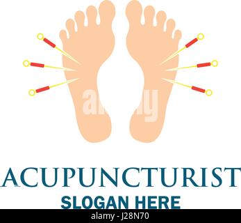 acupuncture therapy logo with text space for your slogan tagline ...