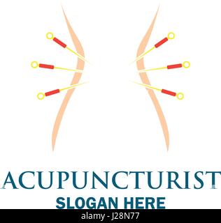 acupuncture therapy logo with text space for your slogan tagline ...