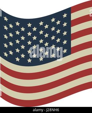 Small United State of America flag made from paper with brown Stock ...