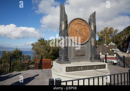 Gibraltar Pillars of Hercules Monument Stock Photo: 1305547 - Alamy