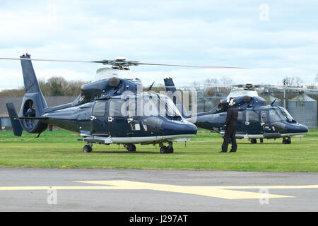SAS 22 SAS Dauphin helicopter based at Credenhill, Hereford Stock Photo ...