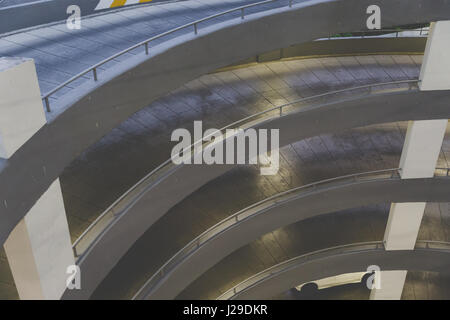 Concrete spiral ramp in a multi storey car park in Bristol England UK ...