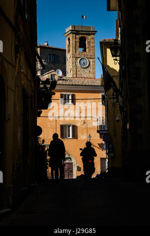 GUARDISTALLO, Pisa, Italy - Palestro Street in background the tower of ...
