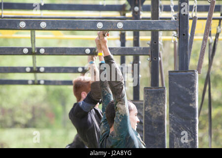 Editorial picture of contestants of the Strong Viking run obstacle race ...