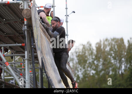 Editorial picture of contestants of the Strong Viking run obstacle race ...