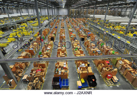 The Amazon warehouse fulfillment centre in Swansea, South Wales Stock ...