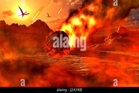 The Cretaceous Paleogene Extinction Event Stock Photo - Alamy